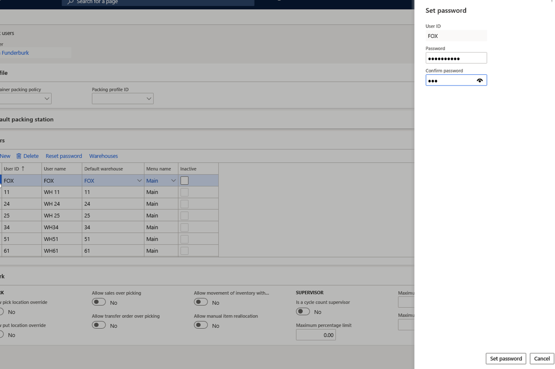 Mobile device setup step by step on advanced warehouse management